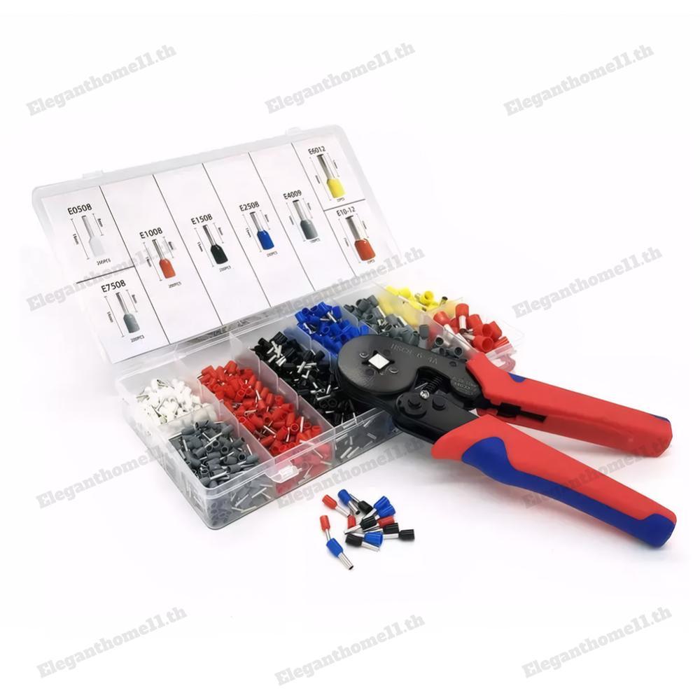 CRIMPING Ferrule ชุดเครื่องมือ Square CRIMPING TOOL 1200PCS Terminal ...