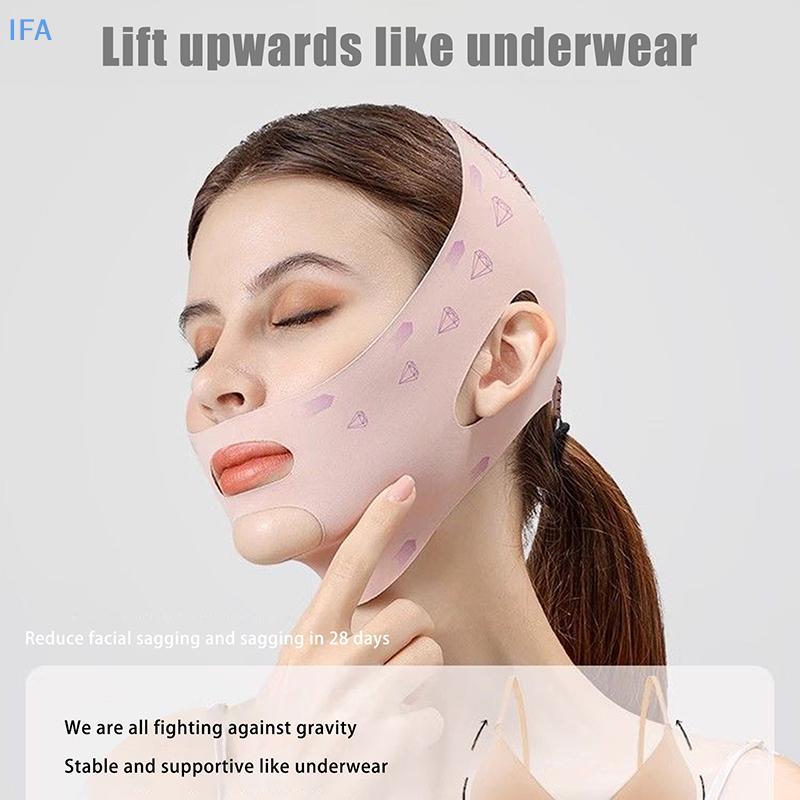 IFA คางแก้มผ้าพันแผลกระชับสัดส่วน V Shaper V Line Lifting Mask Face ...