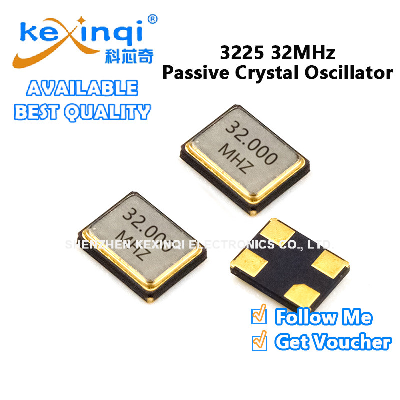 (1-10 ชิ้น) 3225 32MHz SMD Passive คริสตัล Oscilator 4Pin 3.2*2.5 มม. ...