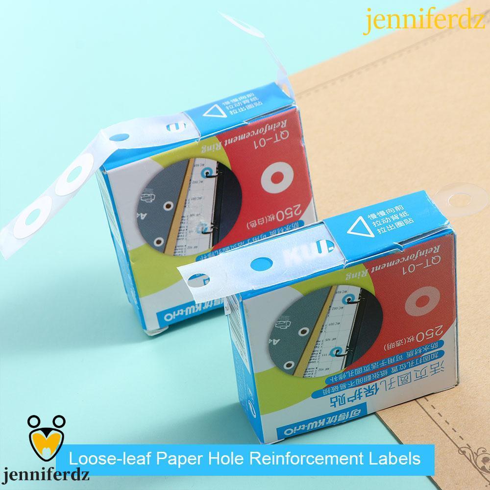 JENNIFERDZ Hole Punch Protector Self กาวแหวนเสริม 250 ชิ้น 15 มิลลิเมตร ...