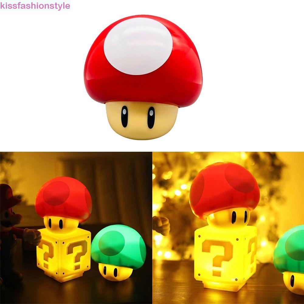 KISSFASHIONSTYLE Super Mario เห็ด Light, Soundmaking USB ชาร์จเห็ด ...