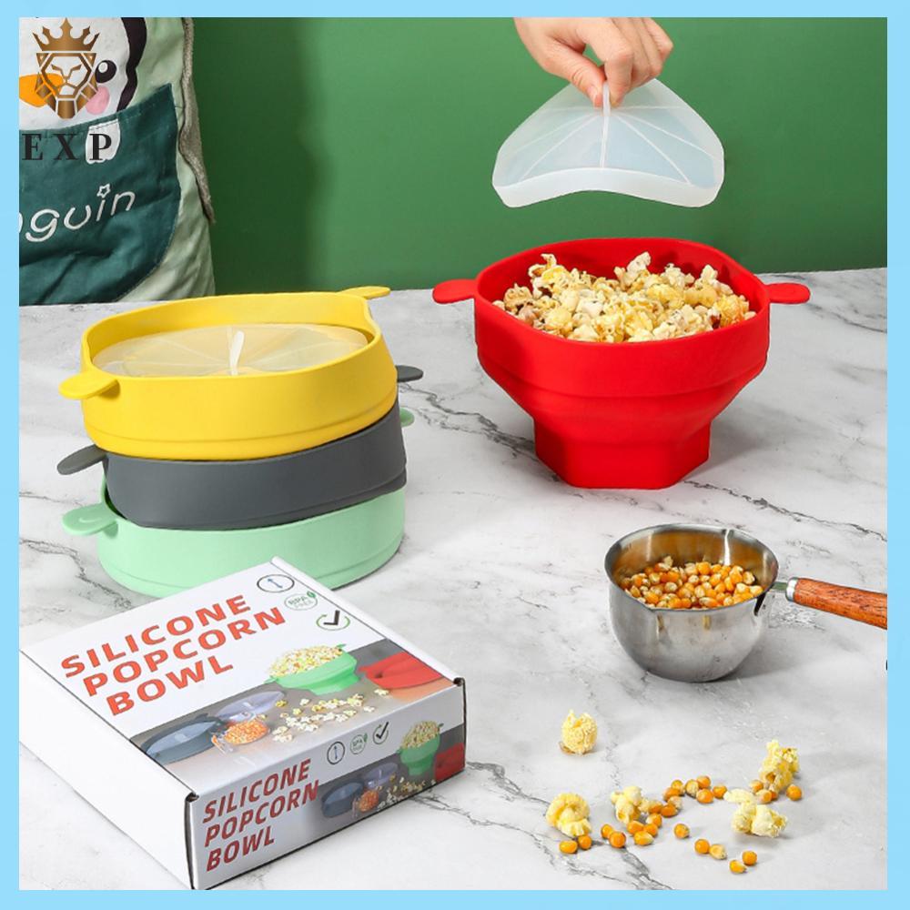 [explosion1.th] ซิลิโคนไมโครเวฟ Popcorn Popper พับไมโครเวฟ Popcorn ชาม ...