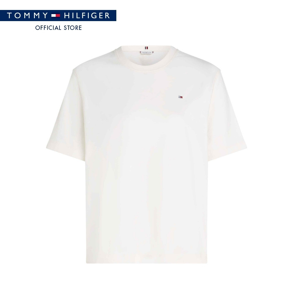 Tommy Hilfiger เสื้อยืด ผู้หญิง รุ่น WW0WW47522 YA8 - สีขาว ทรง Relaxed ...