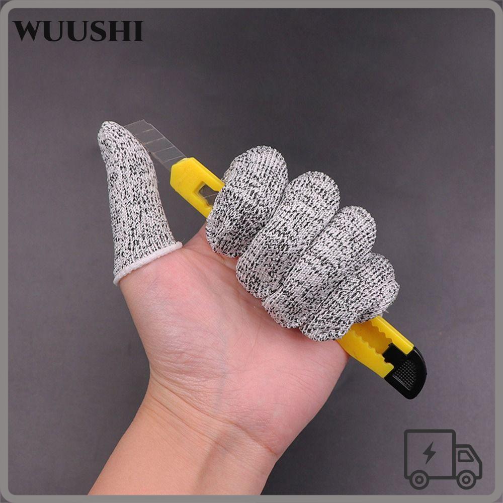 WUSHI 10 ชิ้นนิ้วมือ,ทนทานความปลอดภัยป้องกัน Anti-Cut Finger Cover,อเนก ...