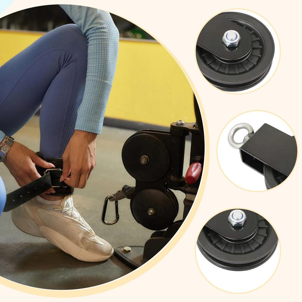Fitness Pulley Wheel อลูมิเนียมอัลLOYด์ สีดำ สำหรับการออกกำลังกายที่ ...