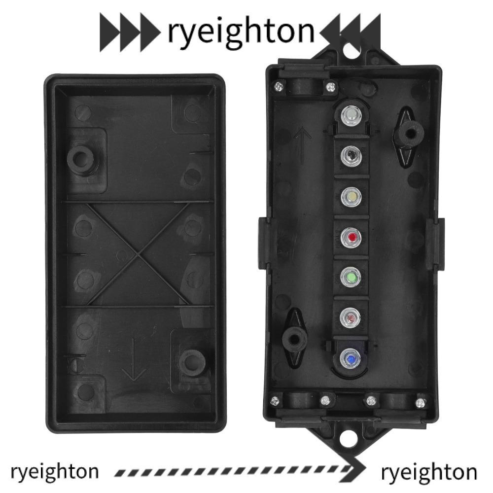 RYEIGHTON Trailer Junction Box, 7 Way Black Electric Junction Box, ทน ...