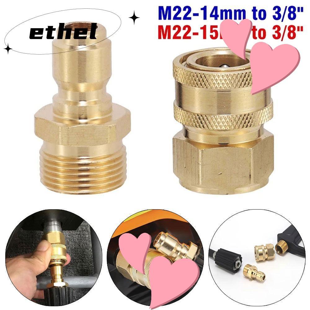 ETHEL 1 ชุดท่อ Coupler, 3/8 M22 สําหรับ M22 เครื่องซักผ้าแรงดันสูงท่อ ...