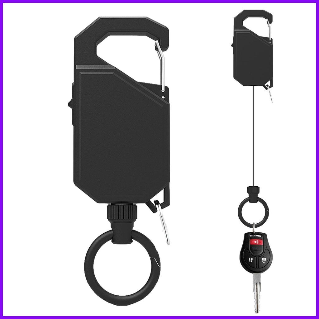 Retractable Key Holder Heavy Duty แบบพกพา Retractable Keyrings คลิปพวง ...