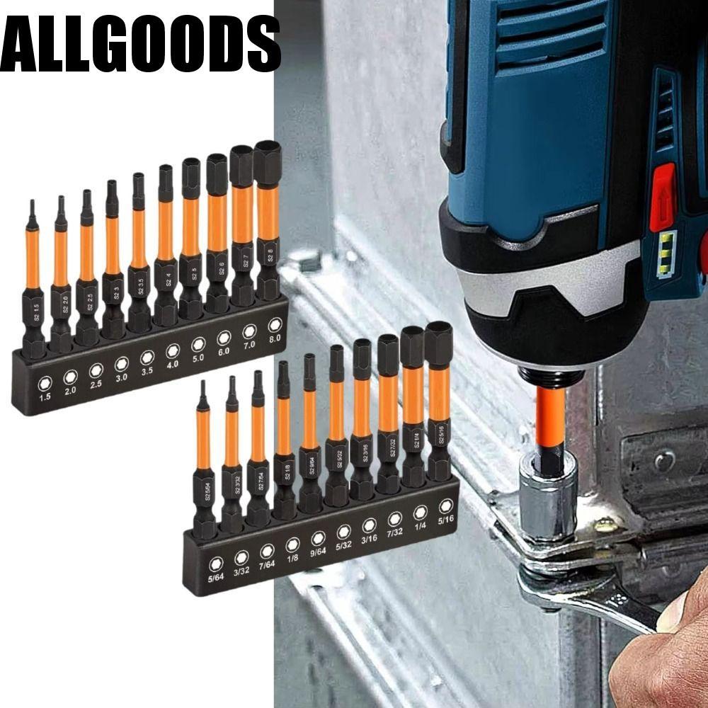 ALLGOODS Impact Hex Head, ความยาว 50 มม. Sae และเมตริก Allen ประแจสว่าน ...