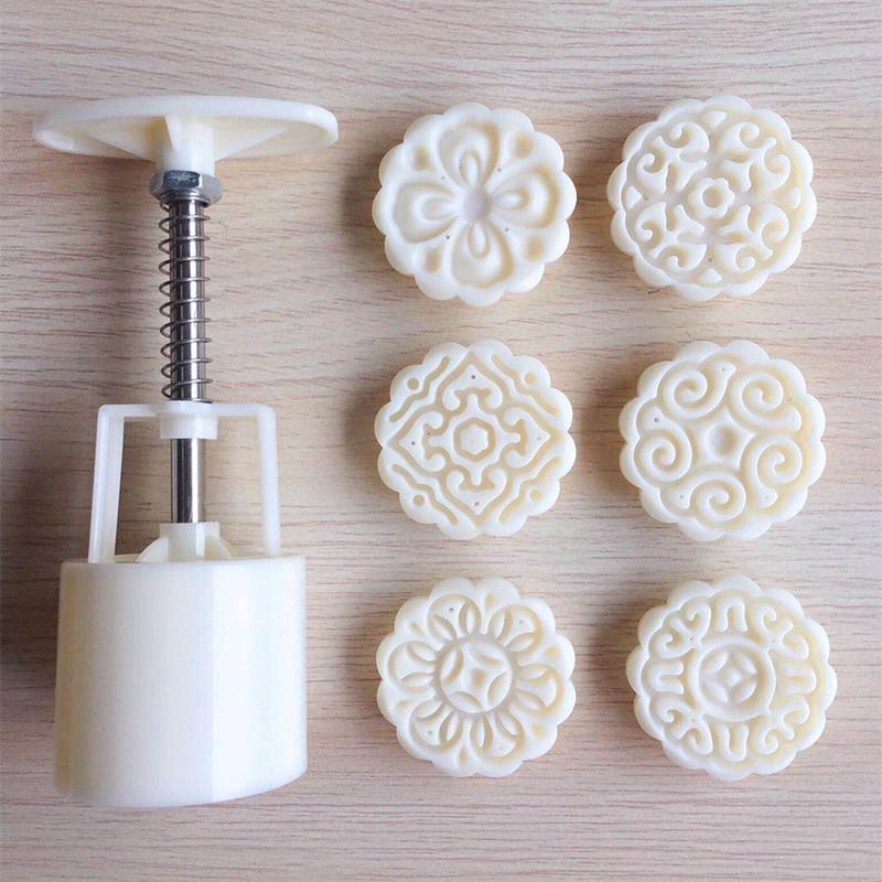 Form & Art 6 ชิ้น/เซ็ตรูปดอกไม้ Mooncake แม่พิมพ์เค้กแม่พิมพ์มือความดัน ...