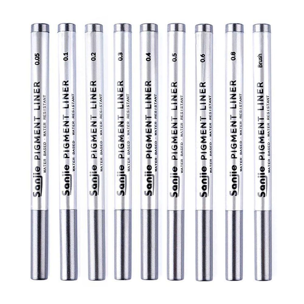 NIULIAN 9 ชิ้น/เซ็ต Sketch ปากกา, Multiliner Fine Point Art ปากกา,แบบ ...