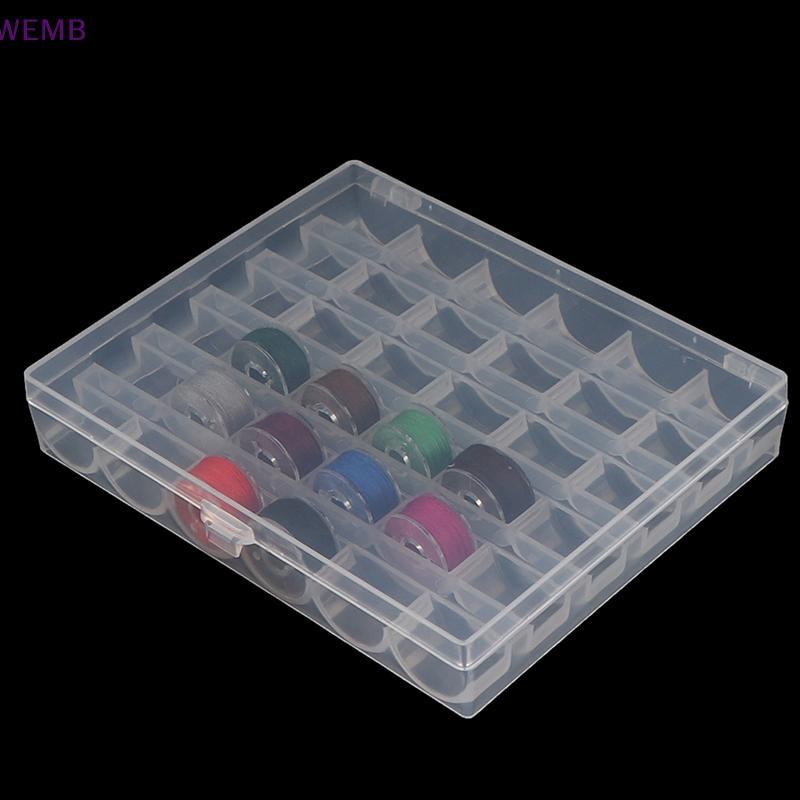 WEMB 36 Spools Empty Bobbins Bobbin Case Organizer Storage กล่องพลาสติก ...