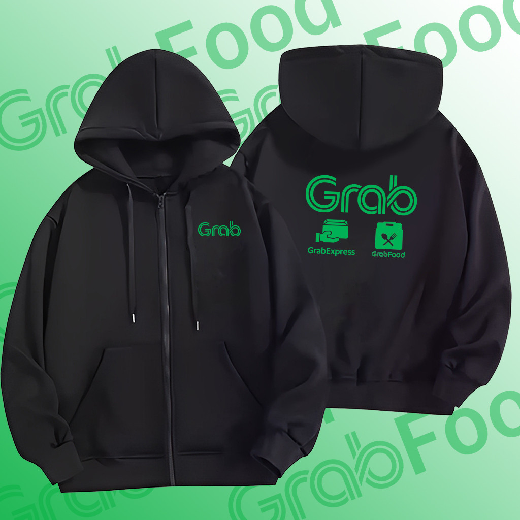 Grab Team Hoodie Jacket | Comfortable Zip-Up Sweatshirt | เสื้อฮู้ดมี ...
