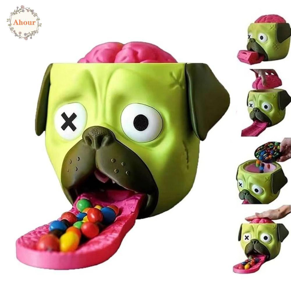 เครื่องจ่ายขนม Pug AHOUR, ลูกอม Zombiepug แบบจ่ายอัตโนมัติสไตล์ Spooky ...