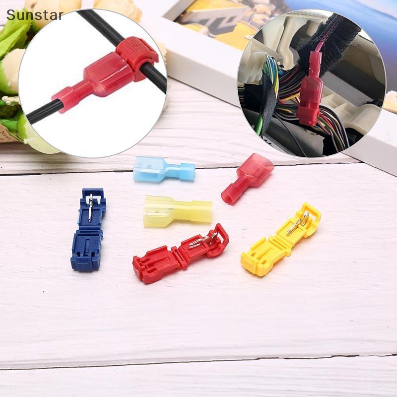 Sunstar 20 ชิ้น T-Tap Splice ขั้วต่อสายไฟฉนวนจอบไฟฟ้า Crimp Terminals ...
