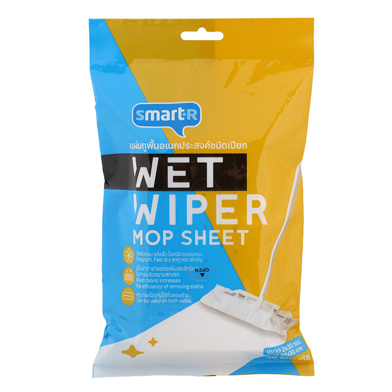 สมาร์ทเตอร์แผ่นถูพื้นอเนกประสงค์ชนิดเปียก 30แผ่น Smarter Wet Wiper Mop ...