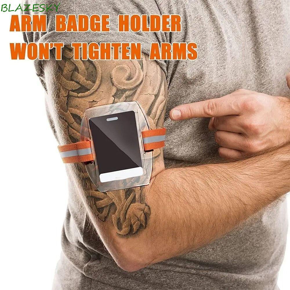 BLAZESKY Arm Band ID Badge Holder, พลาสติกสะท้อนแสงสายรัดข้อมือ ID Card ...