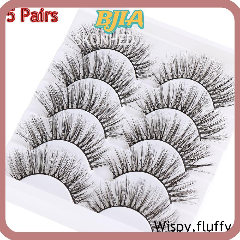 BJA SKONHED 5 คู่ Eye Lash Extension กาว Wispy ปราศจาก Cruelty รวม Soft ...