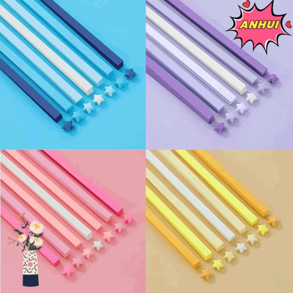 ANHUI Star Origami กระดาษ,ที่มีสีสันการ์ตูน Star แถบกระดาษ, DIY Art ...