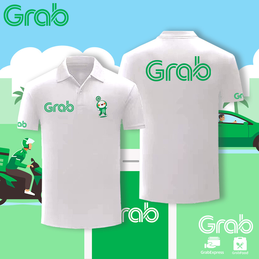 【สินค้าพร้อมส่ง】Polo Grab Food Rider Baju Grab Classic Polo เสื้อโปโล ...