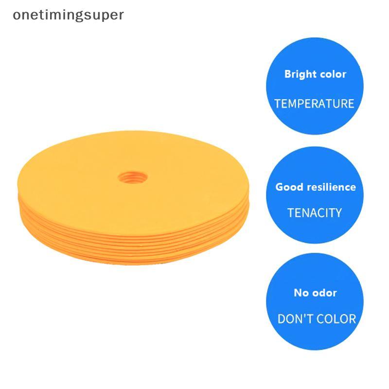 Onetimingsuper 10 ชิ้นกรวยแบน Marker Disc หลุม Landmark Pad ฟุตบอล ...