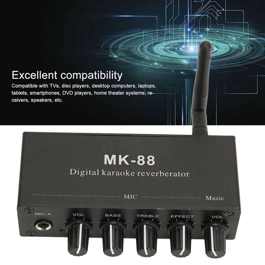 Ecothai MK88 แท้ ปรีไมค์MK-88 มีกล่องและadapter ปรีไมค์ คาราโอเกะ เคร ...
