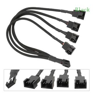 BLACK PC Fan Splitter 4 Pin PWM Fan Splitter Cable PC Case Fan Header ...