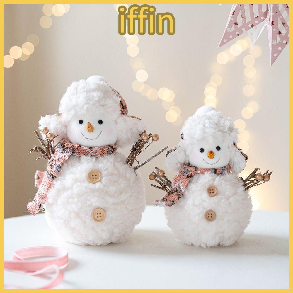 IFFIN Snowman Plush ของเล่น, Plush Foam SML Snowman ตุ๊กตา, Soft White ...