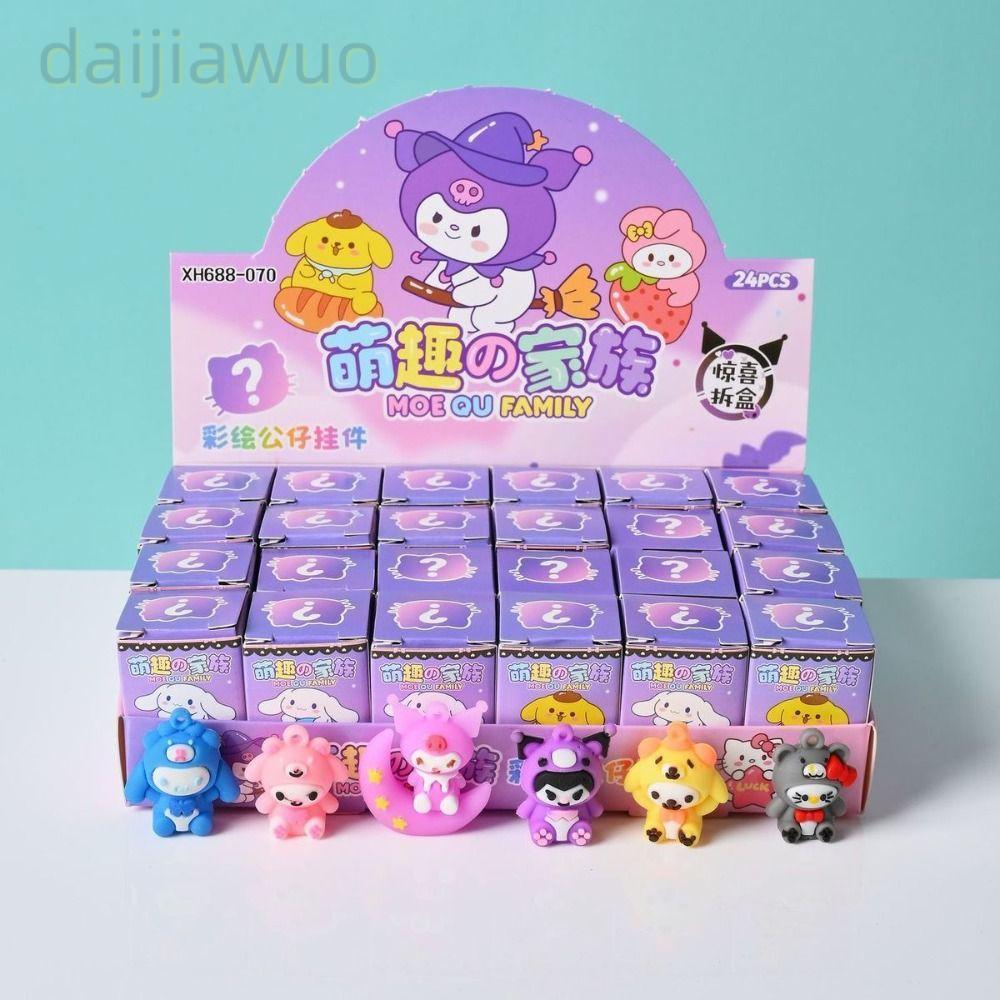 DAIJI 24box/set ของเล่น, กล่องพวงกุญแจ Kuromi Sanrio Kuromi, ตุ๊กตา ...