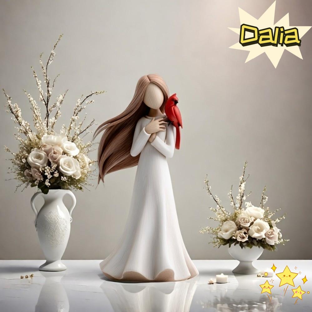 DALIA Angel Bird Figurine, เรซิ่น Love และ Serenity Angel Figurine, ขาย ...