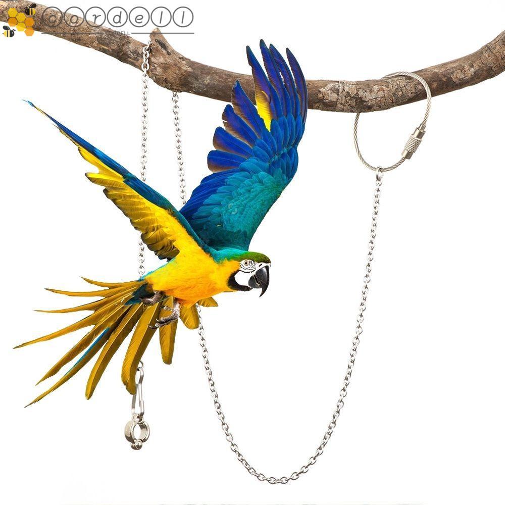 CORDELL Parakeet โซ่เท้าปลอดภัยสแตนเลสพร้อมหัวเข็มขัดหมุนกลางแจ้ง ...