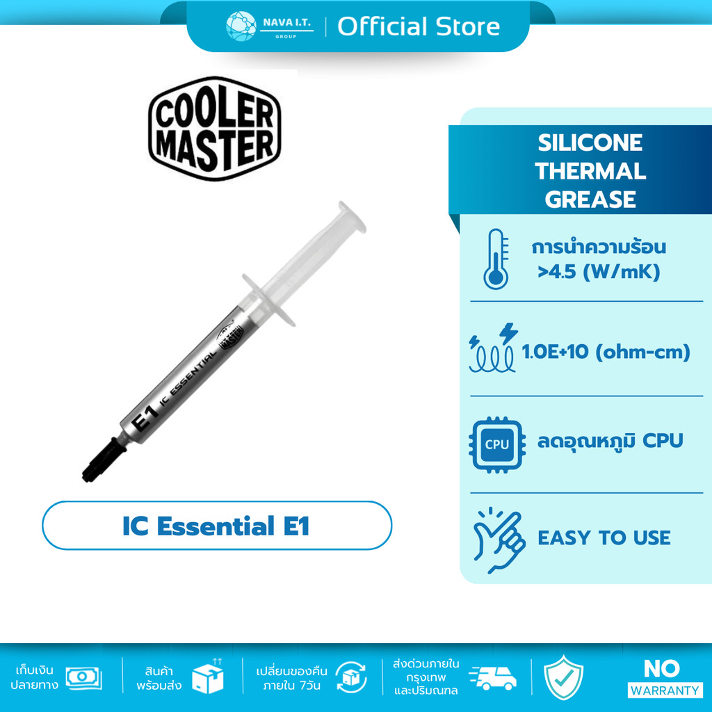 (มีส่งด่วน) COOLER MASTER SILICONE ซิลิโคน THERMAL COMPOUND E1 IC ...