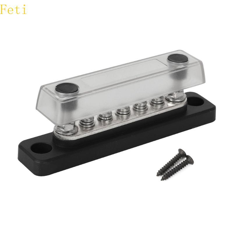Feti Power Distribution Block Bus Bar Positive Negative 100A 48V 5 ...