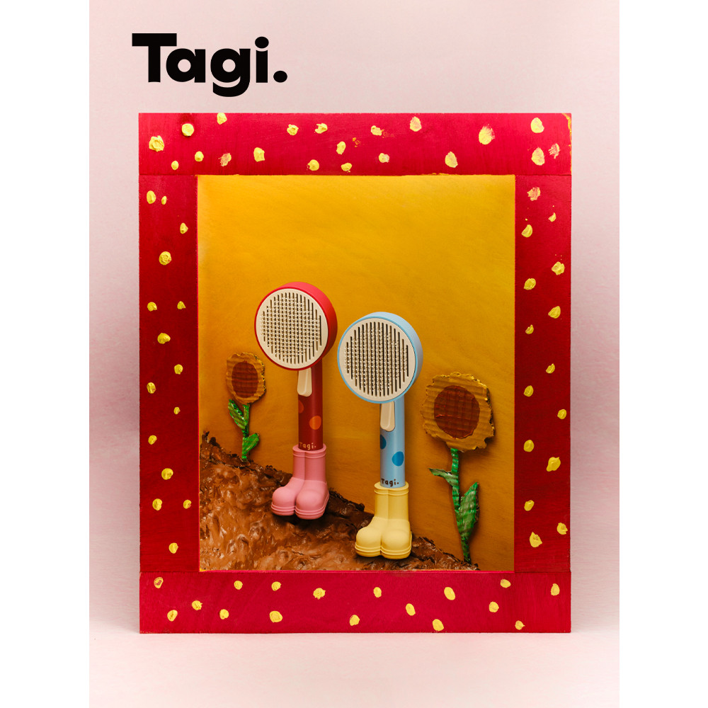 Tagi. Pet Comb Pet Grooming Brush Cat Dog Universal One-Click Hair ...