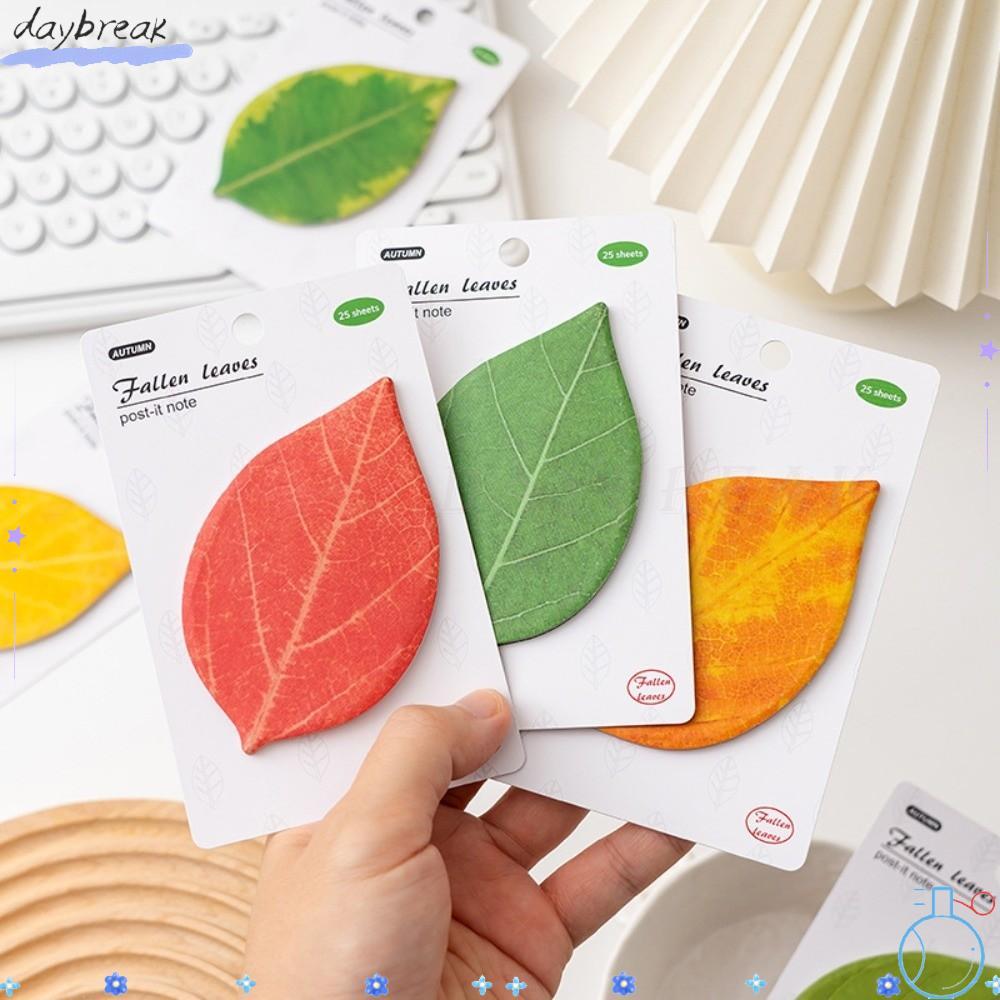 DAYBREAK Leaf Sticky Notes, Self-Adhesive DIY Tree Leaf Sticky Notes ...