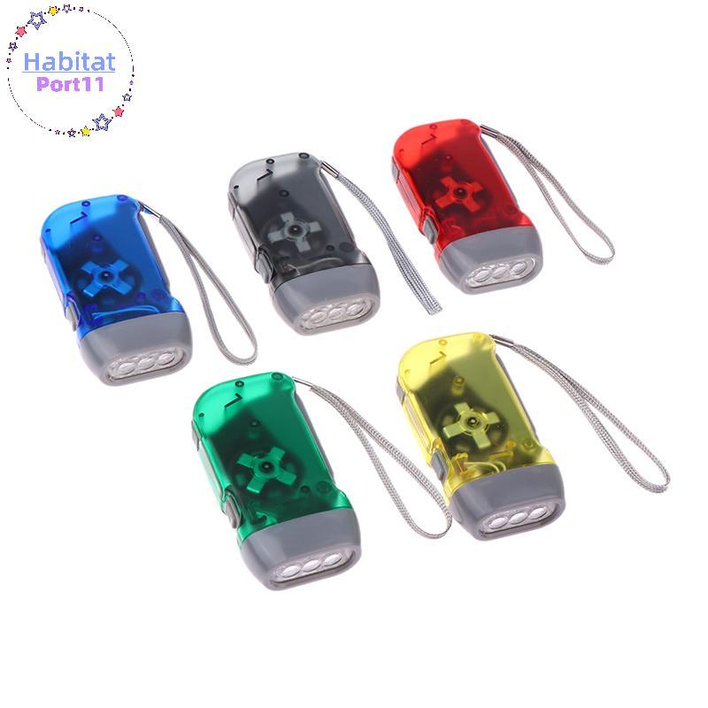 HabitatPort LED มือกด Dynamo Crank Power Wind Up ไฟฉาย Self Generating ...