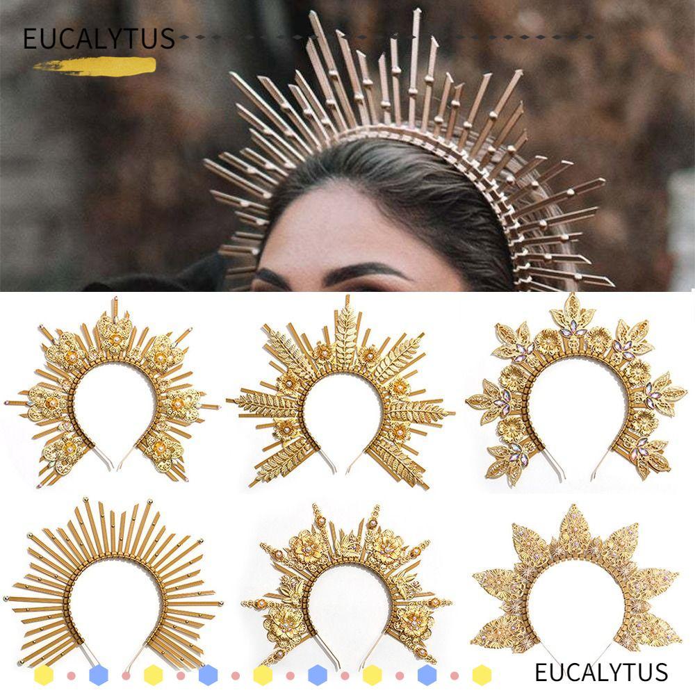 เครื่องประดับผมเจ้าสาว Handmade Gold Hairband สไตล์ Crowns และ Hoops ...