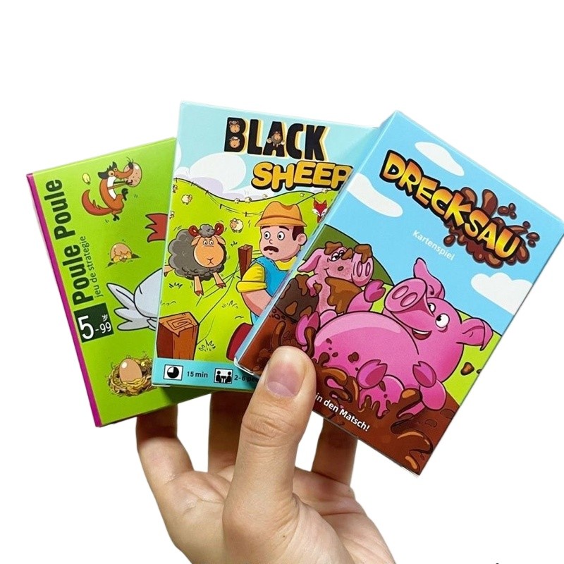 การ์ดเกม DREWCKSAU & แกะสีดํา & Poule Poule & Maunz Maunz เกมแบบโต้ตอบ ...