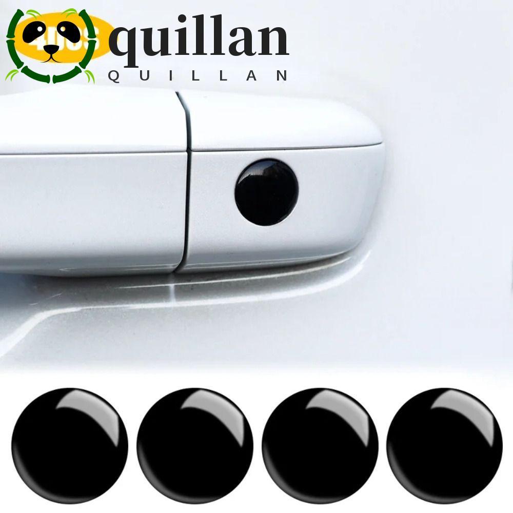 QUILLAN 4 ชิ้นล็อครถ Keyhole สติกเกอร์, PVC Self-กาวรถประตู Keyhole สติ ...