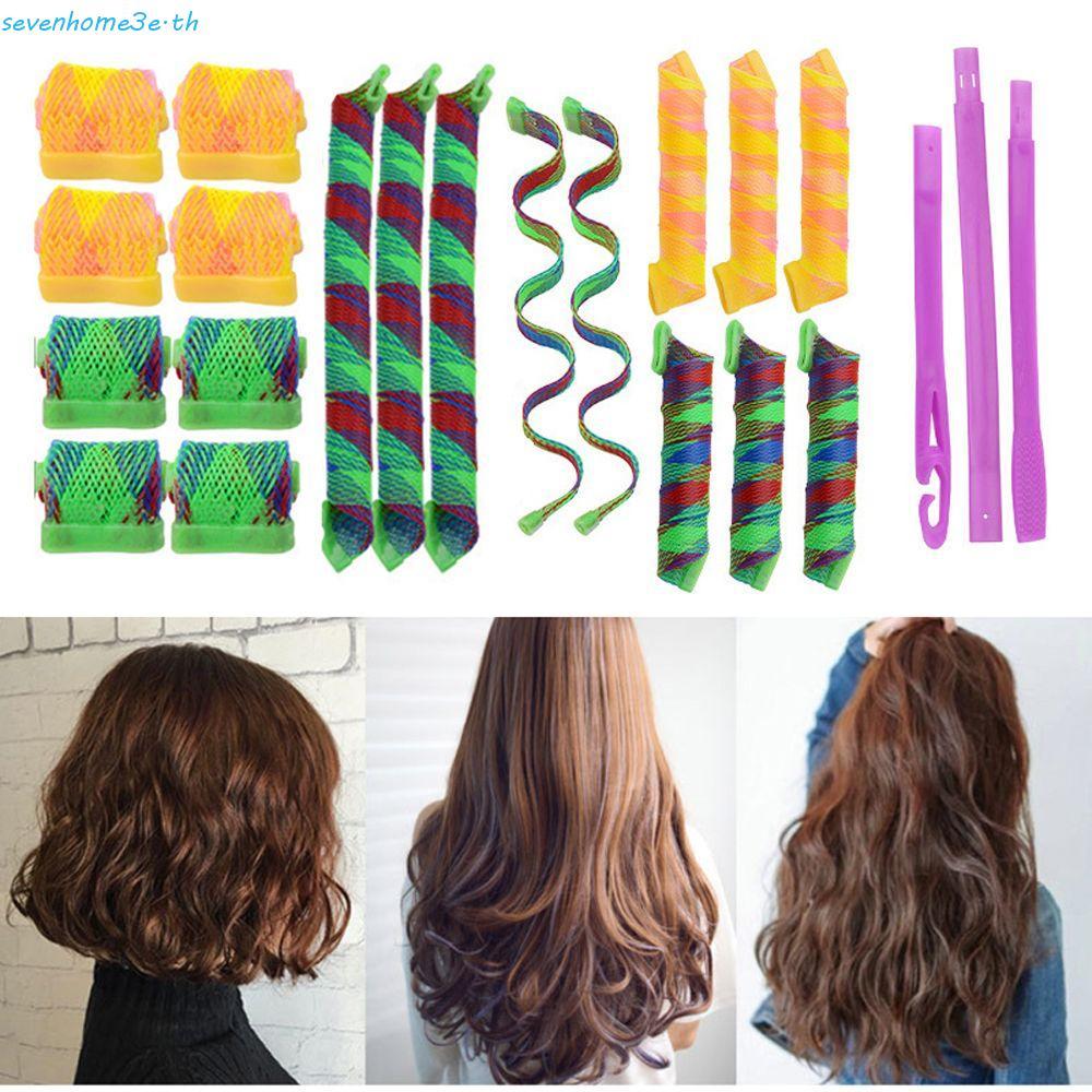 SEVENHOME3E เกลียวรอบ Curls Soft Bend สําหรับทุกทรงผมไม่มีความร้อน ...