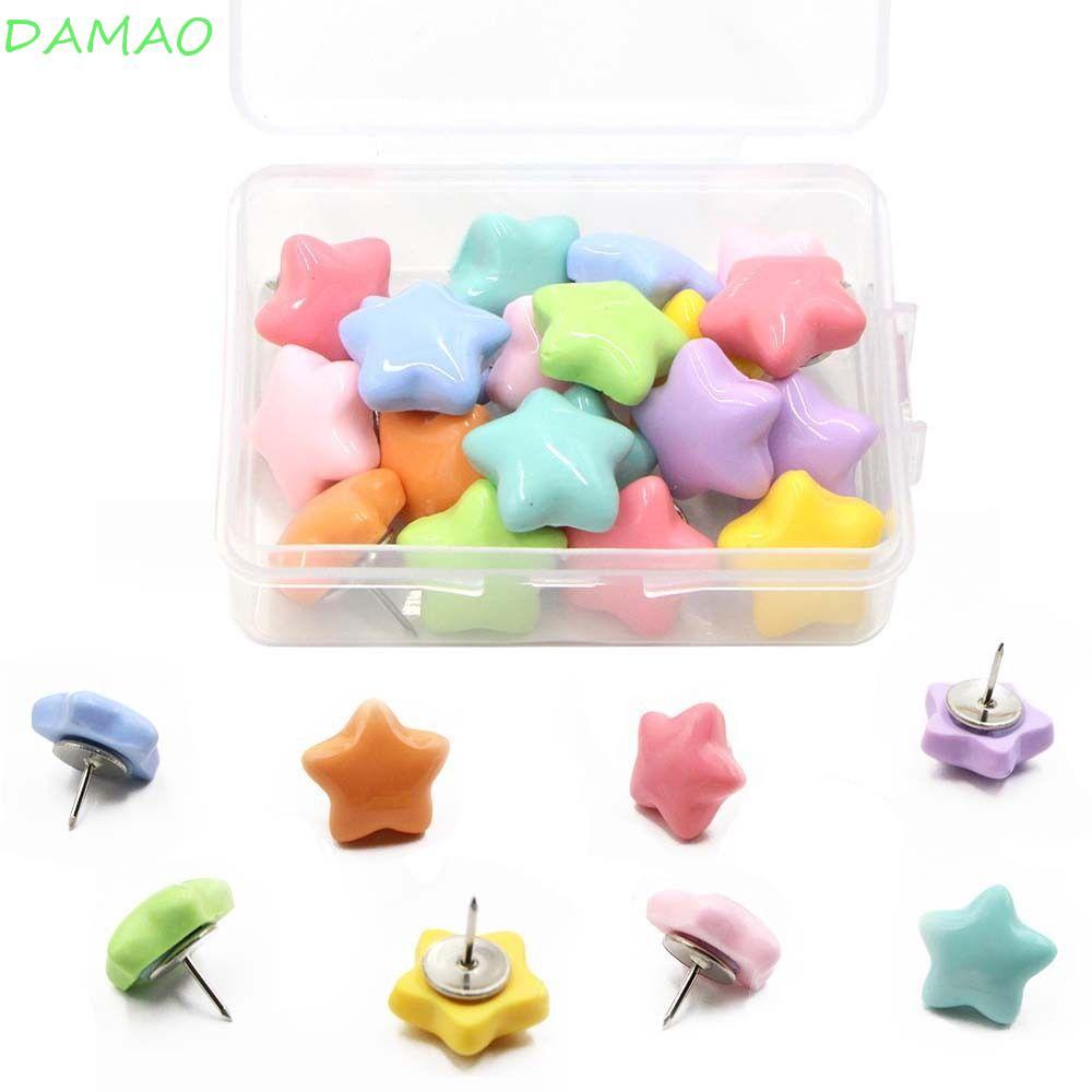 DAMAO 20/50 ชิ้น Pentagram Push Pins, DIY 3D Star Shape Pushpins, ทนทาน ...