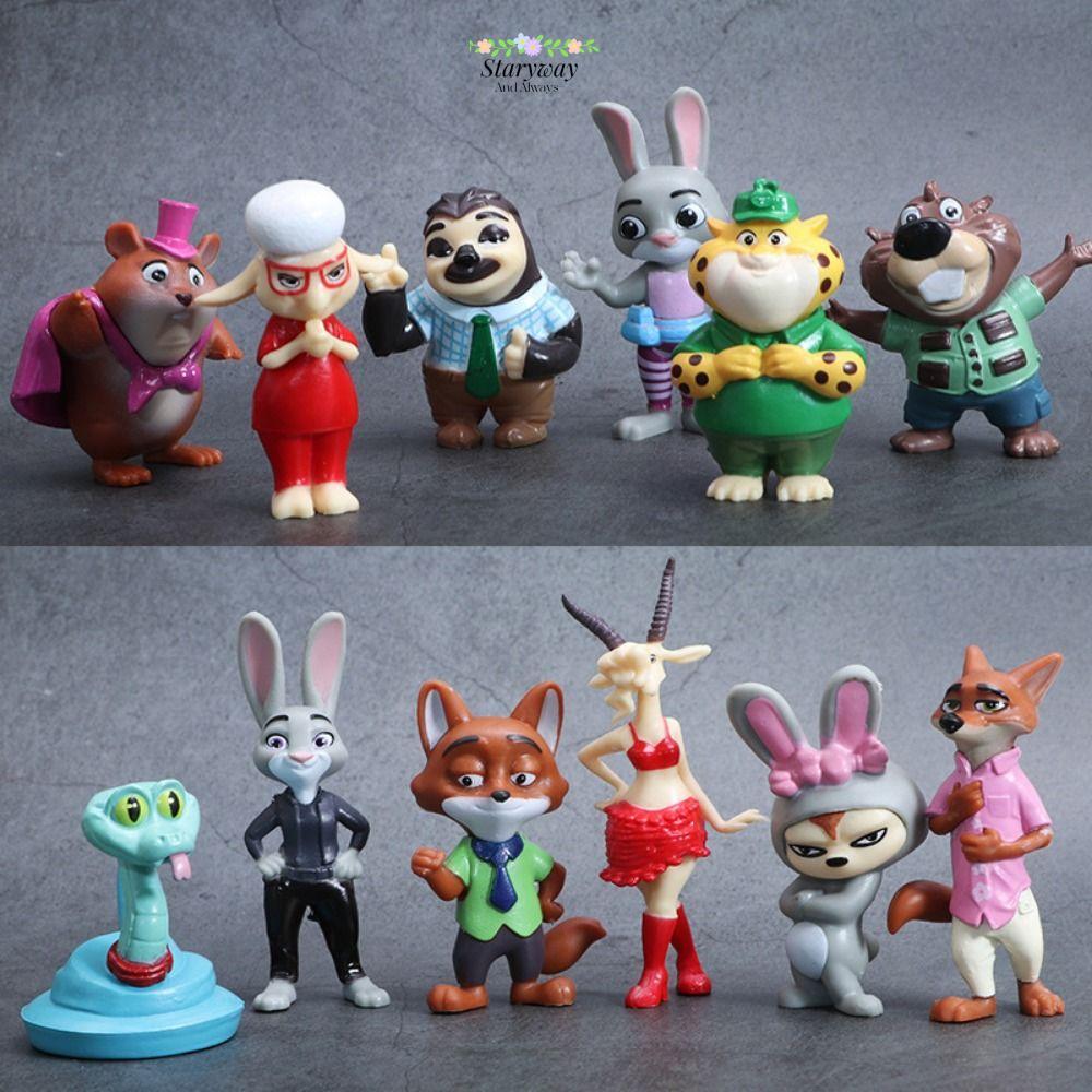 STARYSWAY 12 ชิ้น/เซ็ต Zootopia 2 Action Figure, PVC ความสูง 5-8 ซม. ...