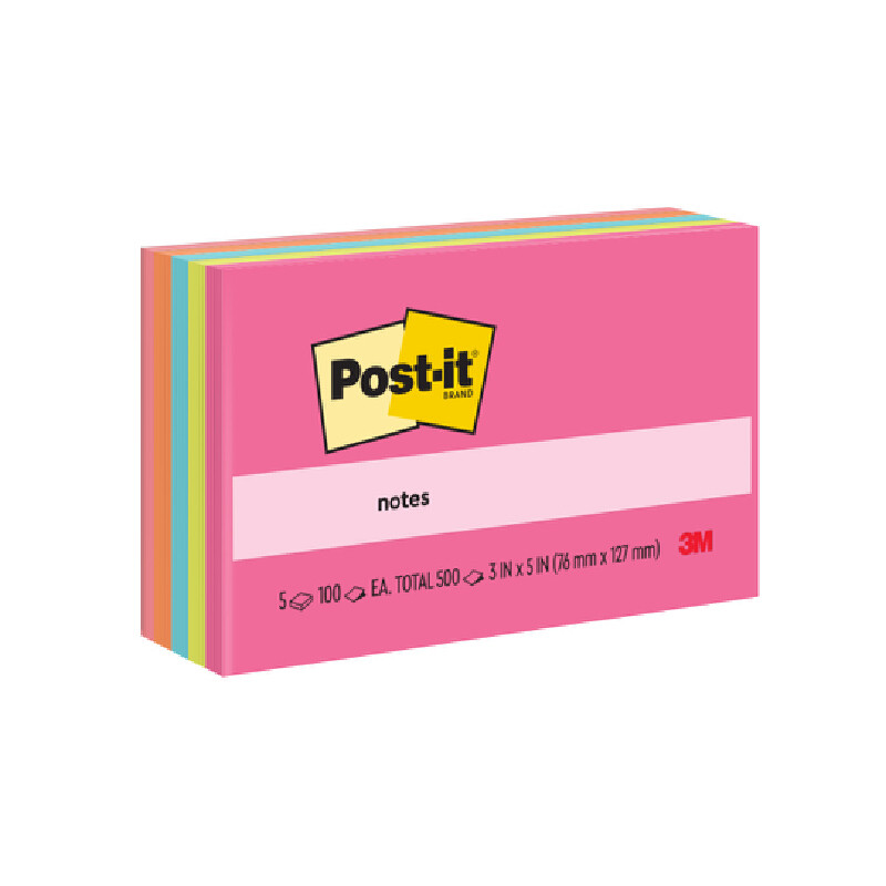 POST-IT กระดาษโน้ต ( Notes) รุ่น 655-5AN 3x5 (แพ็ค5เล่ม) | Shopee Thailand