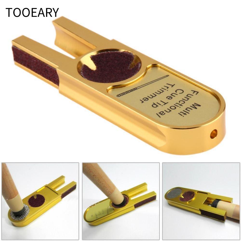 TAINAKARITSU Pool Cue Tip Trimmer, Alloy Dime Shaper และ Burnisher U ...