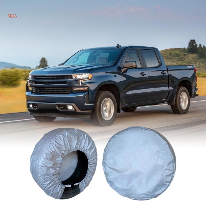 Shas 4 Pack Silver Wheel Guards สําหรับรถบรรทุก motorchomes Trailer ยาง ...