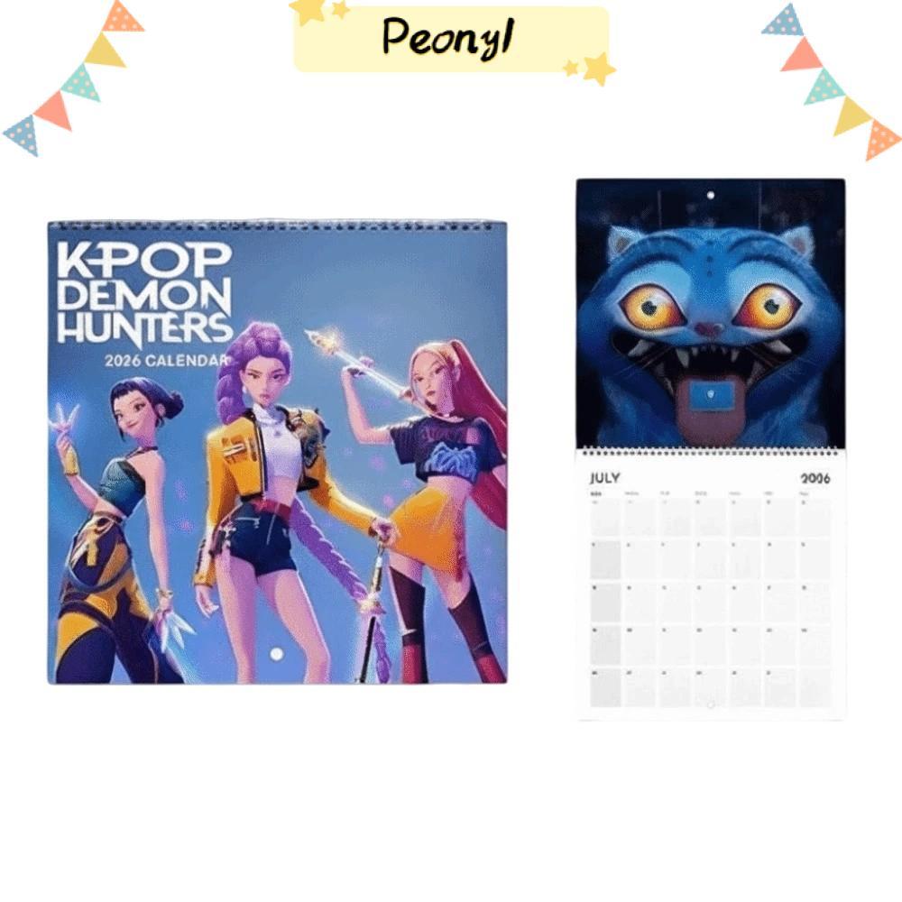 PEONY 2026 ปฏิทิน, Rumi Derpy KPop Demon Hunters ปฏิทินตั้งโต๊ะ, ด้าย ...