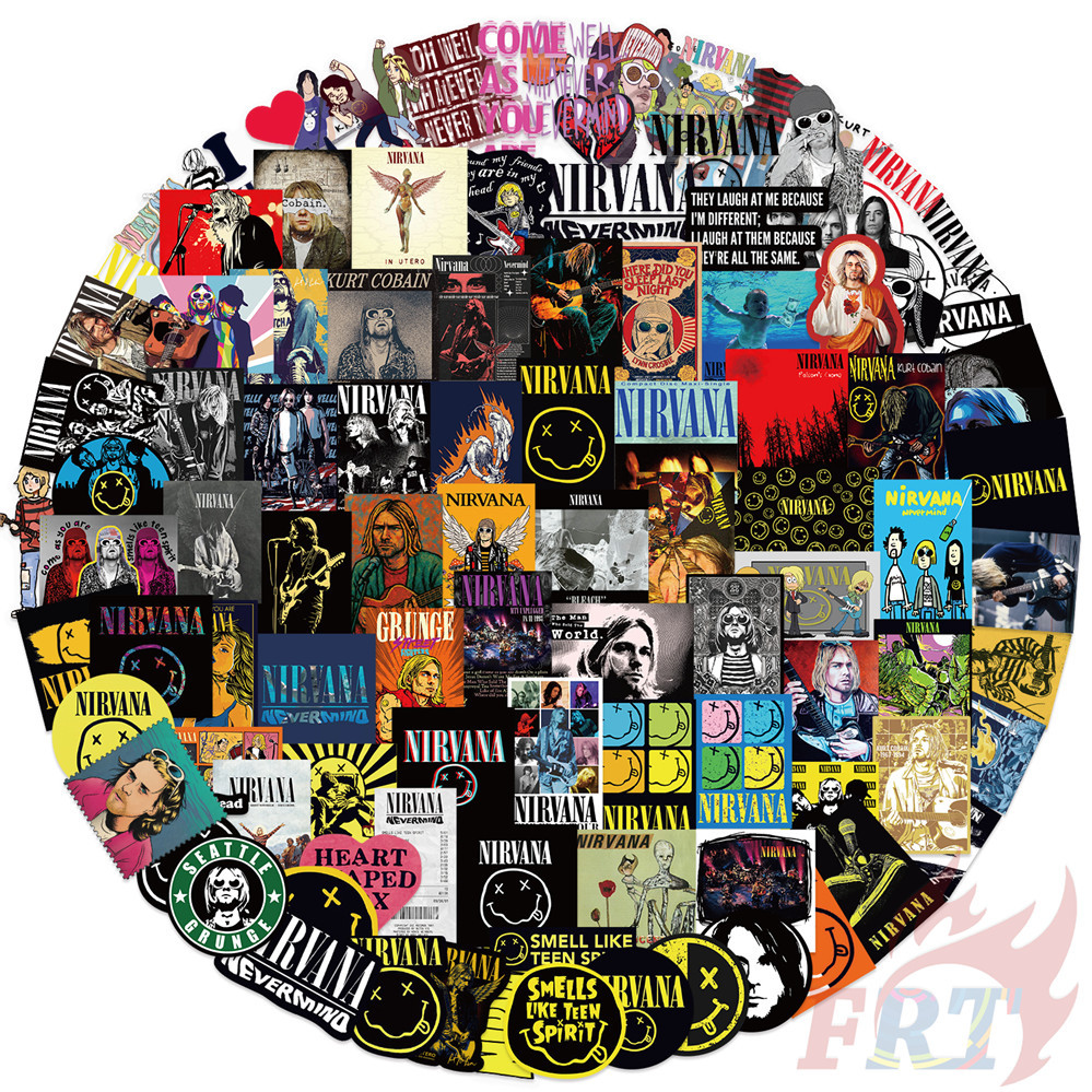 105ชิ้น/เซ็ต วงร็อค . สติ๊กเกอร์ Nirvana PET แฟชั่น DIY สติ๊กเกอร์ ...