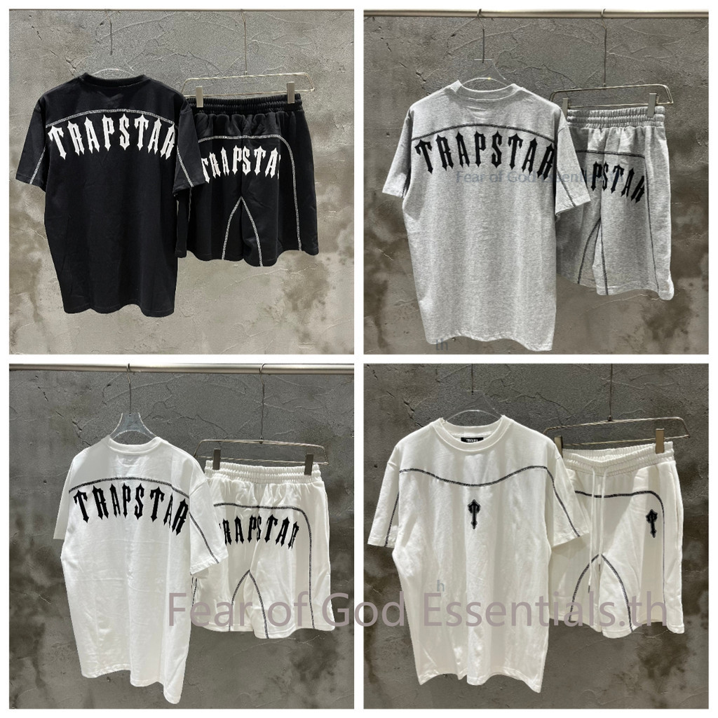 Trapstar Line Design เสื้อยืดแขนสั้นพิมพ์ลายตัวอักษรสะท้อนแสงสําหรับ ...
