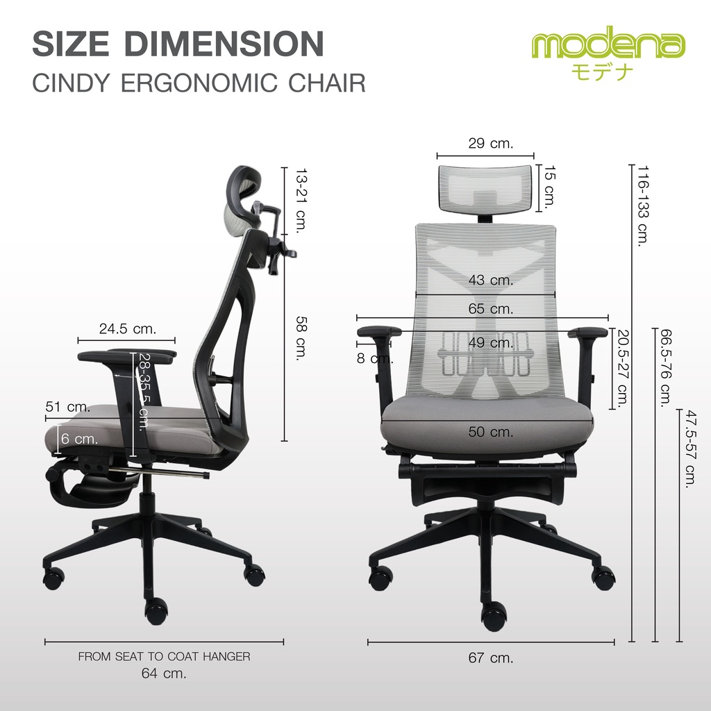[พร้อมจัดส่ง] Modena x Cindy เก้าอี้เพื่อสุขภาพ รุ่น Cindy - ออก E-Tax ได้ | Shopee Thailand