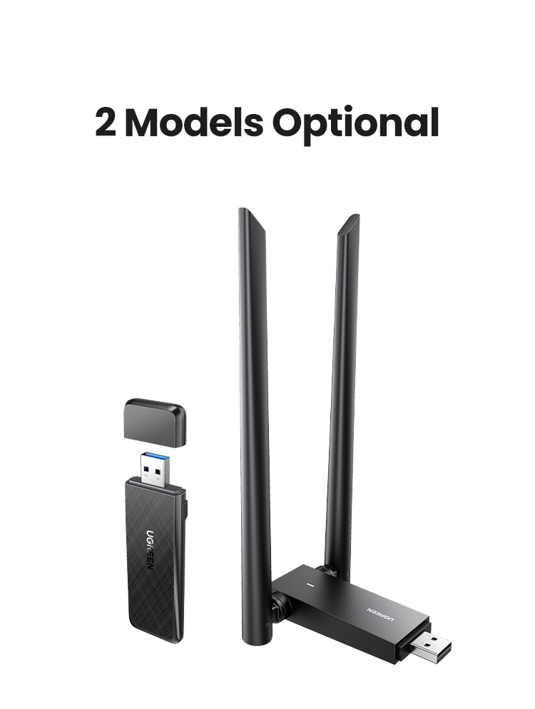 Ugreen อะแดปเตอร์ WiFi USB3.0 AC1300Mbps 5G&2.4G Dual-Band USB WiFi ...